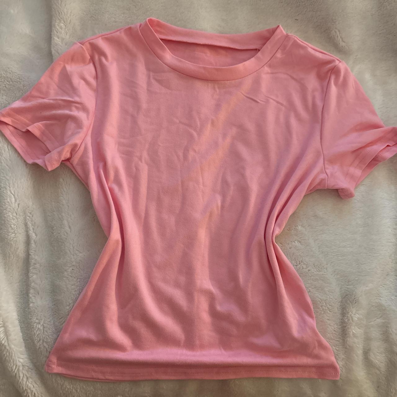 Pink skims dupe tee #dupe #tee #tshirt #skims #tops | Depop