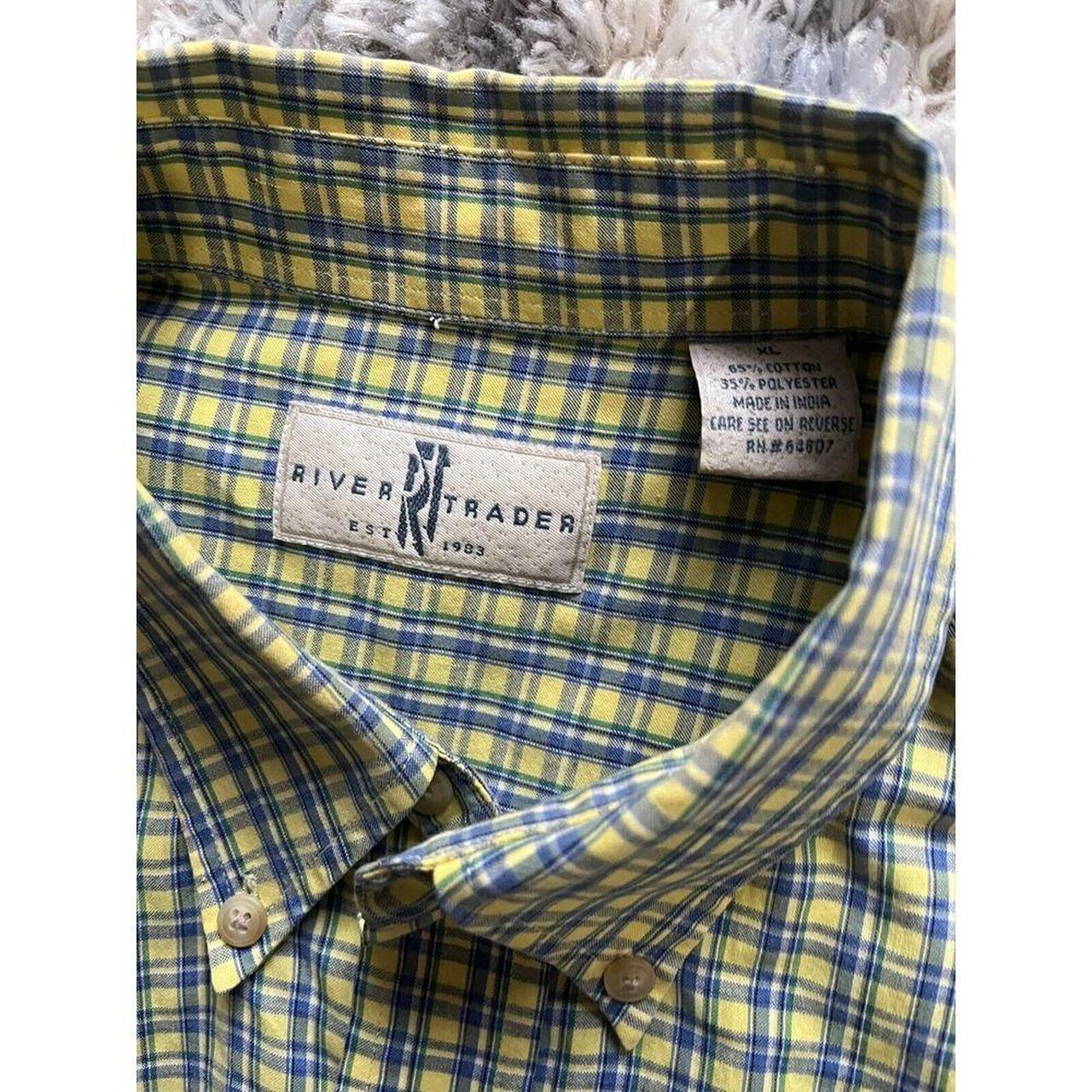 River Trader buttom up mens XL plaid Vintage river... - Depop