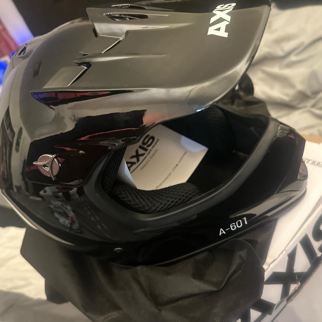 Black AXIS OFF ROAD helmet. Size Youth Large. Fits... | Depop