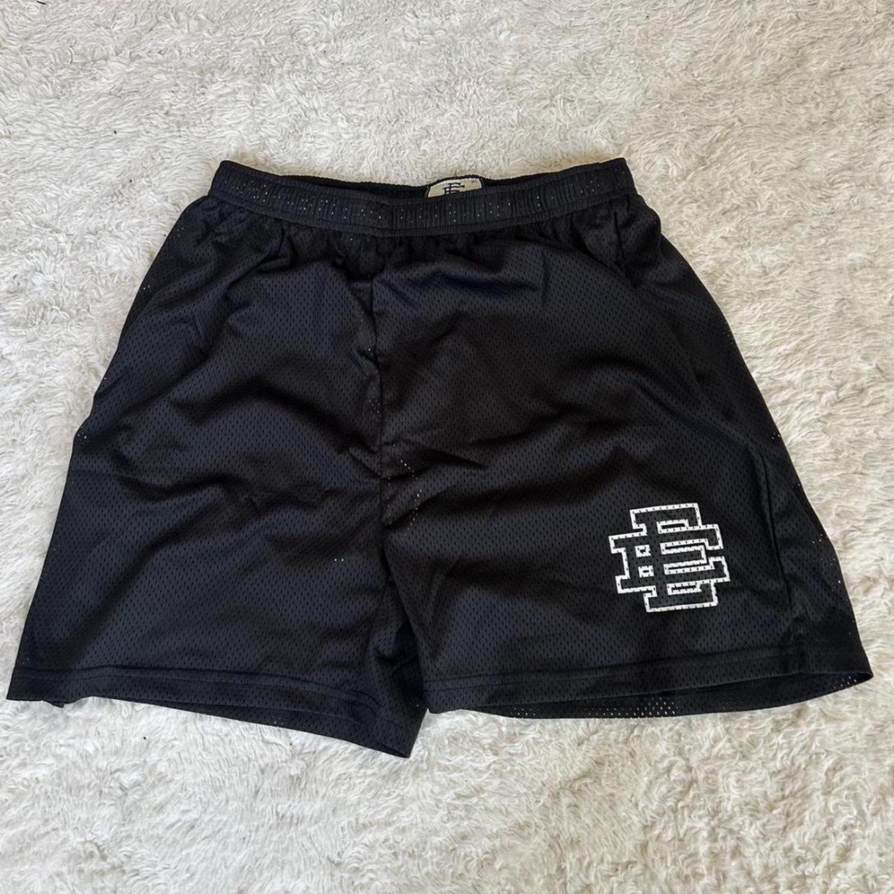 Black Eric Emanuel shorts size medium - Depop