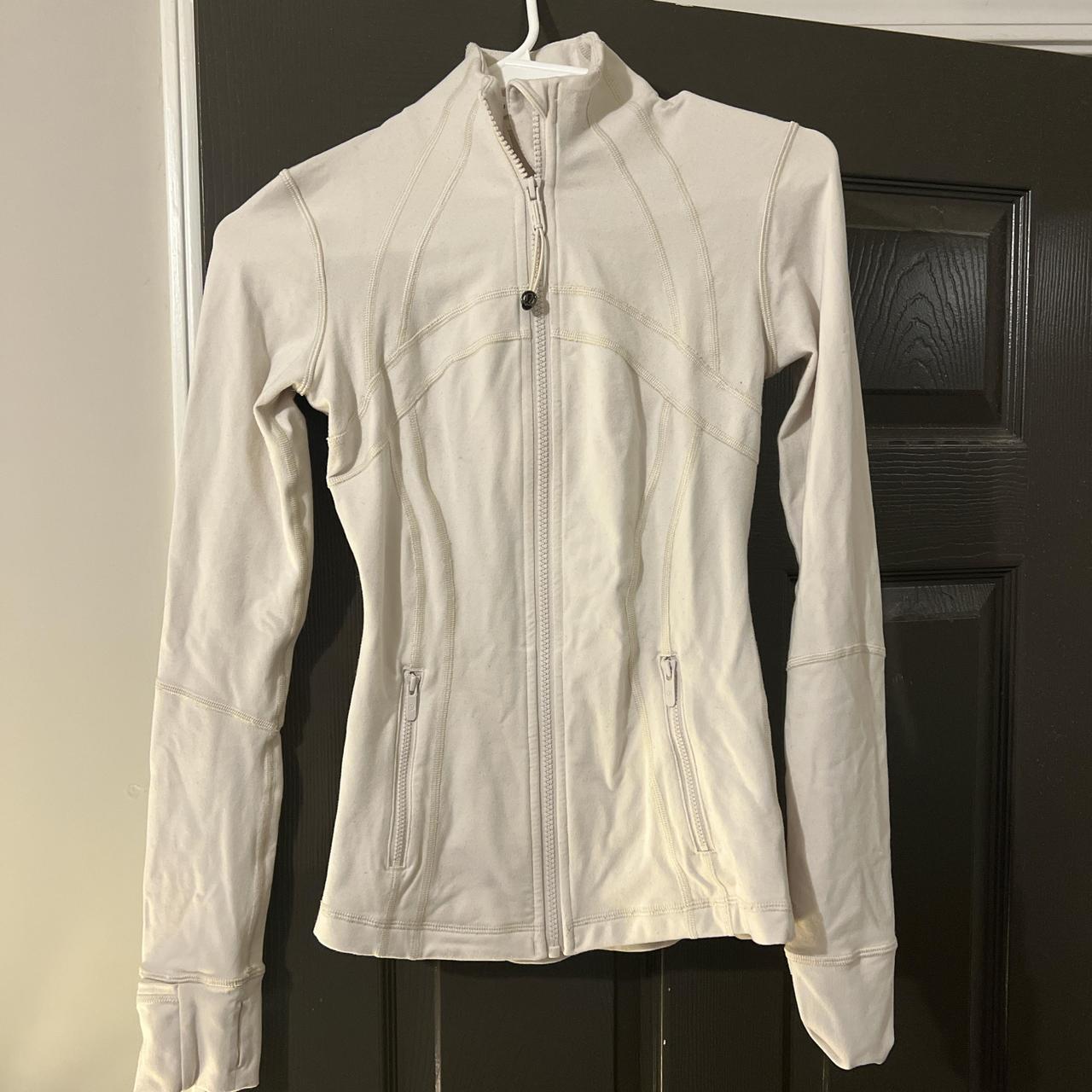 bone color lulu define jacket size 2 - Depop