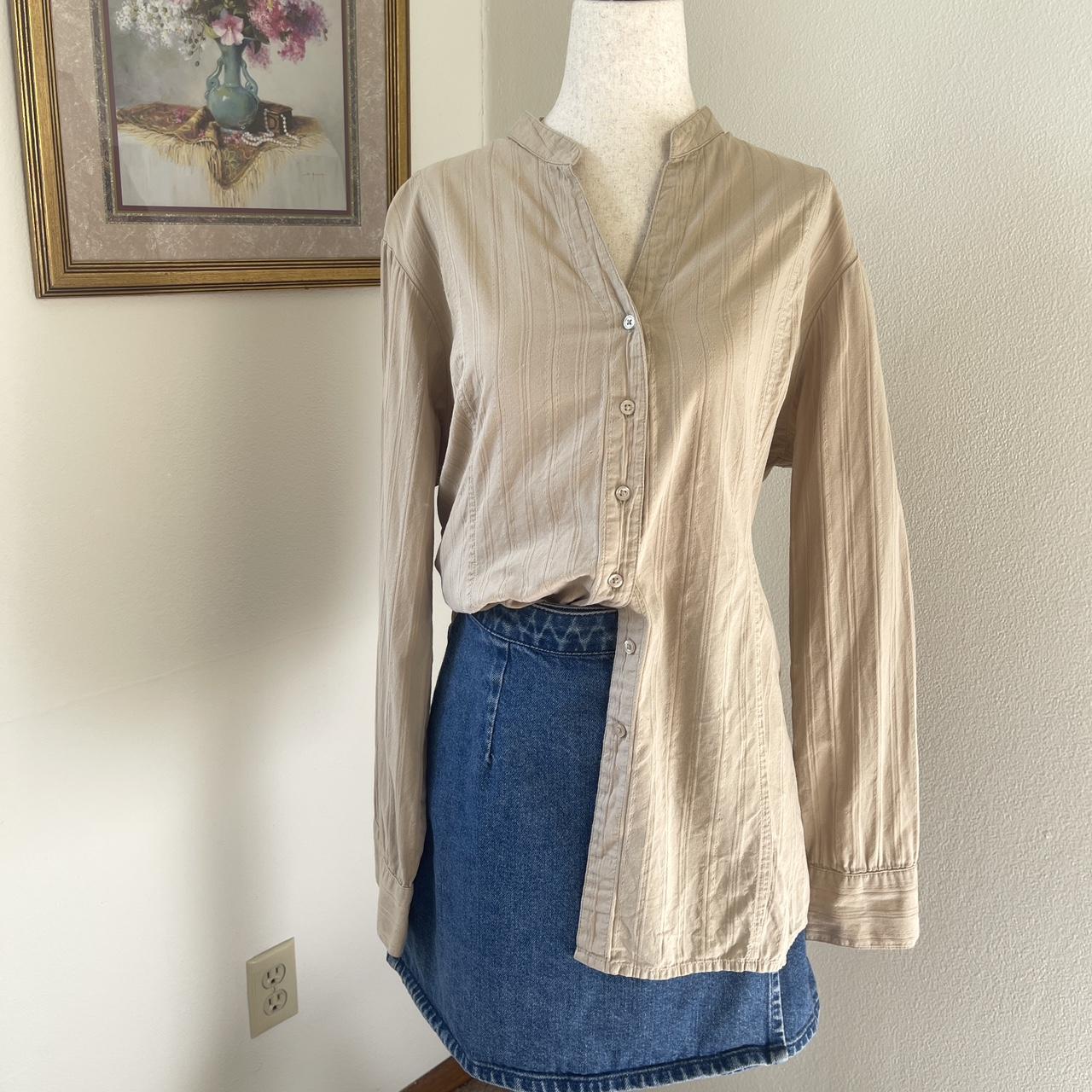 Button Up - White Stag This tan button up is a... | Depop