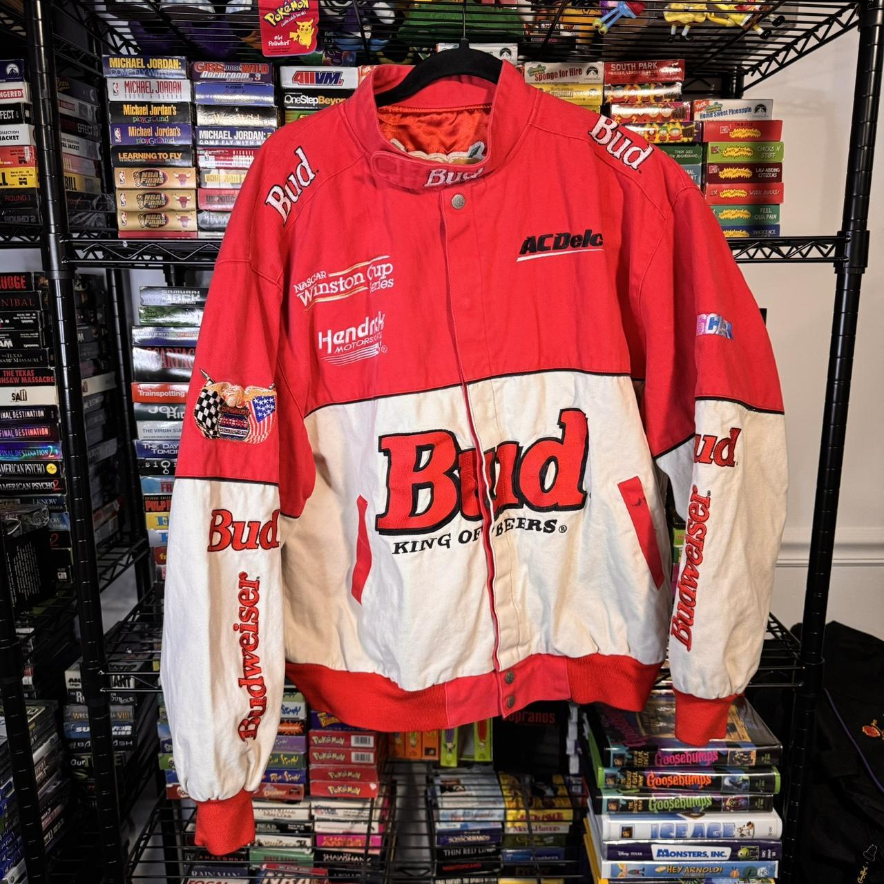 Vintage Jeff Hamilton nascar jacket. Bud racing.... | Depop