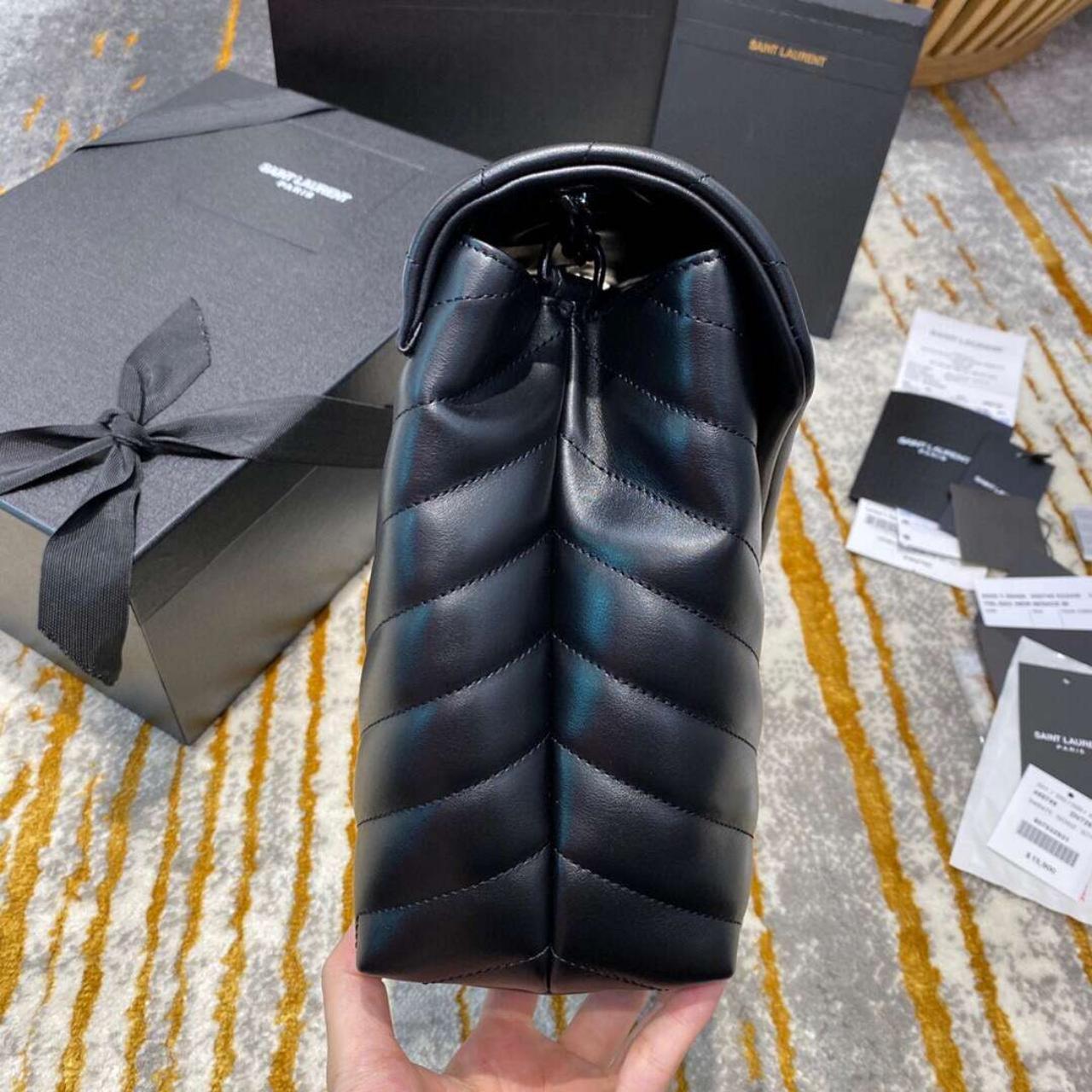 NWT YSL LOULOU TOY BAG IN MATELASSe Y LEATHER Black ... - Depop