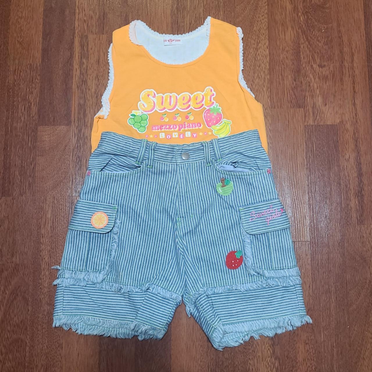 Mezzo piano fruit theme outfit Includes tank top... | Depop