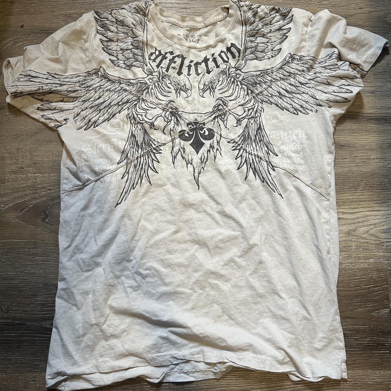 Birds of prey affliction shirt #sematary #y2k #emo... - Depop