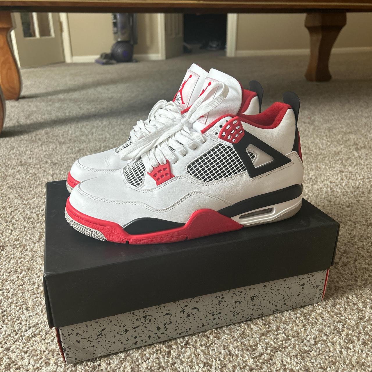 Jordan 4 Fire Red reps - Depop