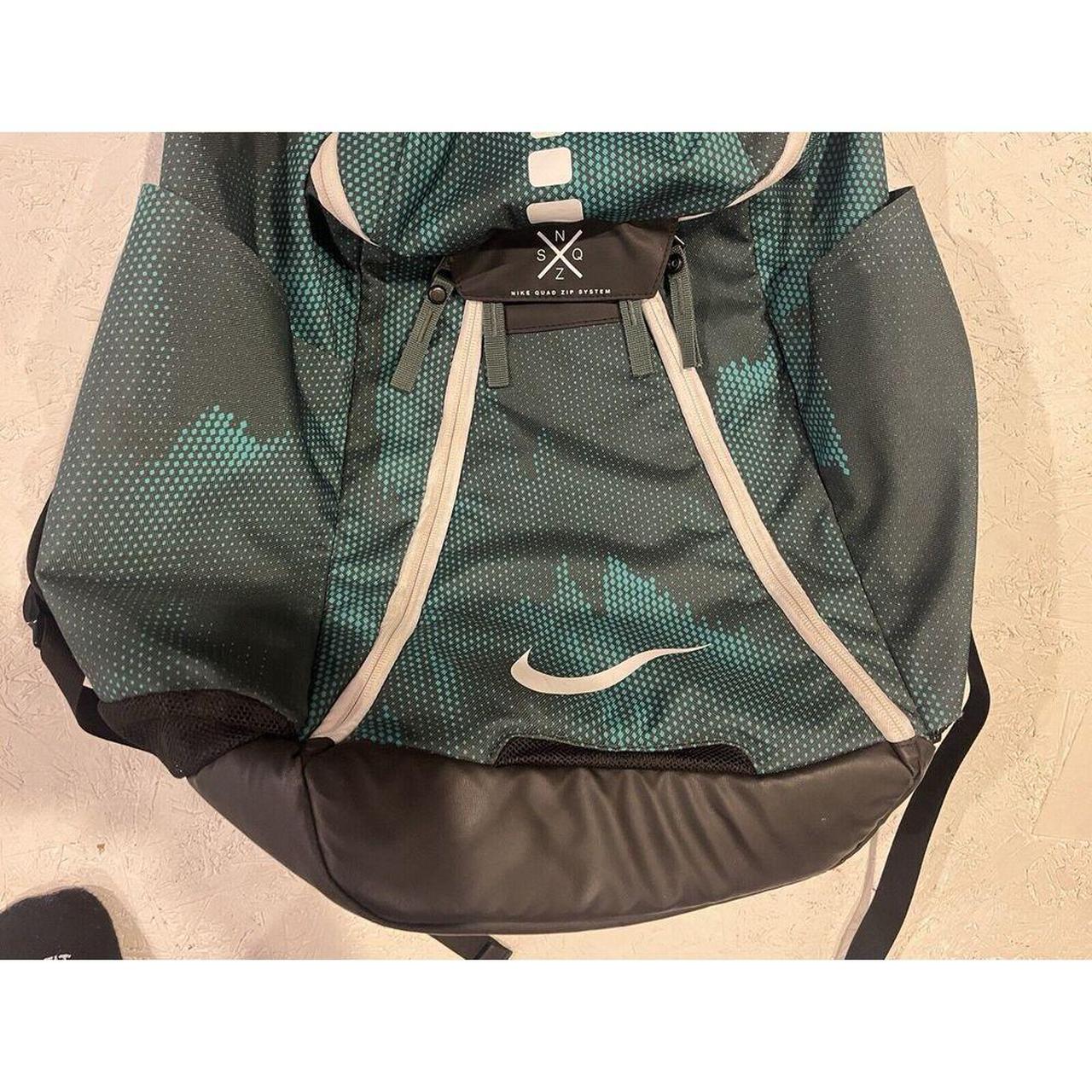 Nike Elite Quad Zip System Hoops Backpack Bag Green... | Depop
