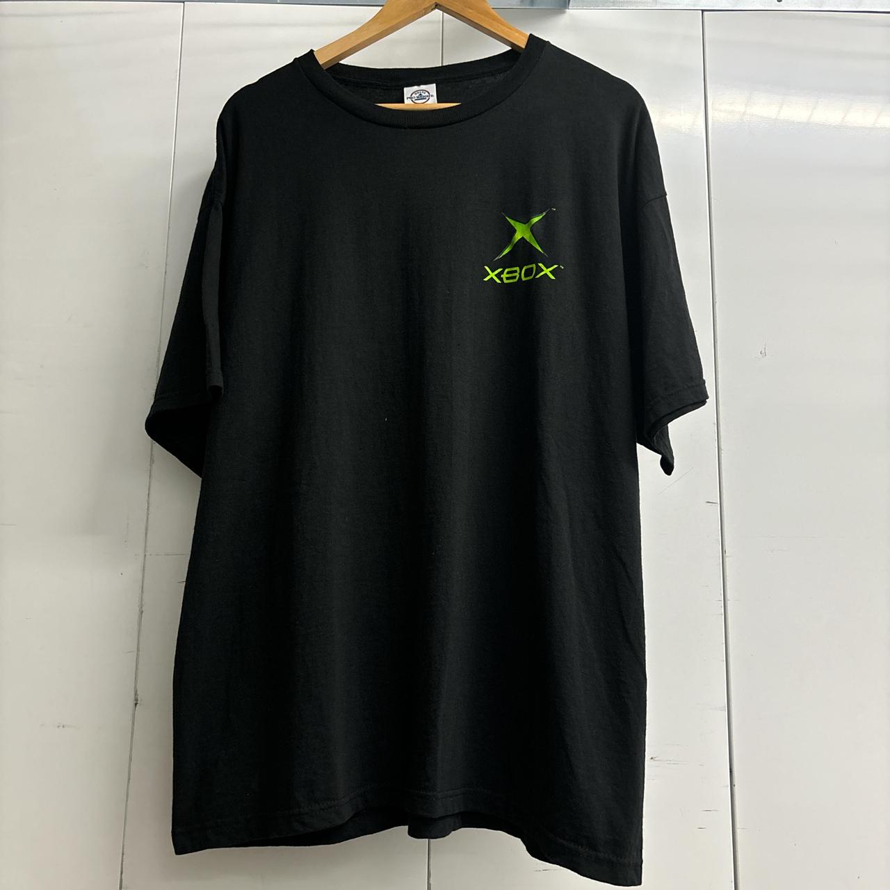 Y2K XBOX black and green t-shirt - super cool and... - Depop