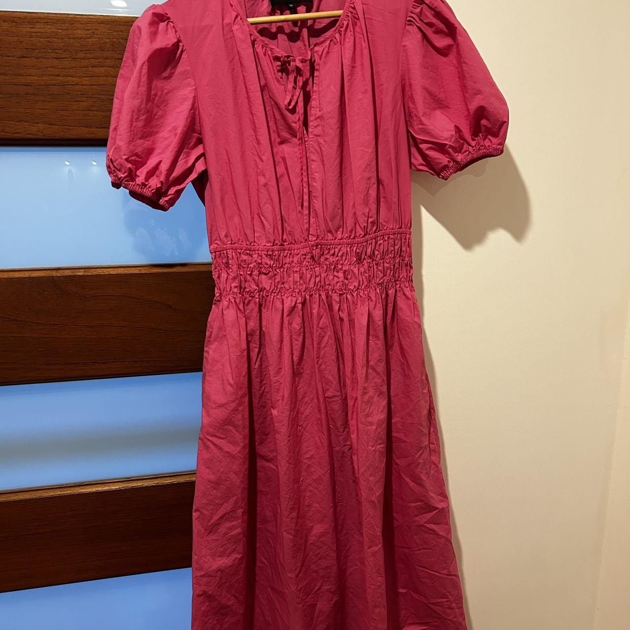 Basque Pink Short Sleeve Maxi Dress - Depop