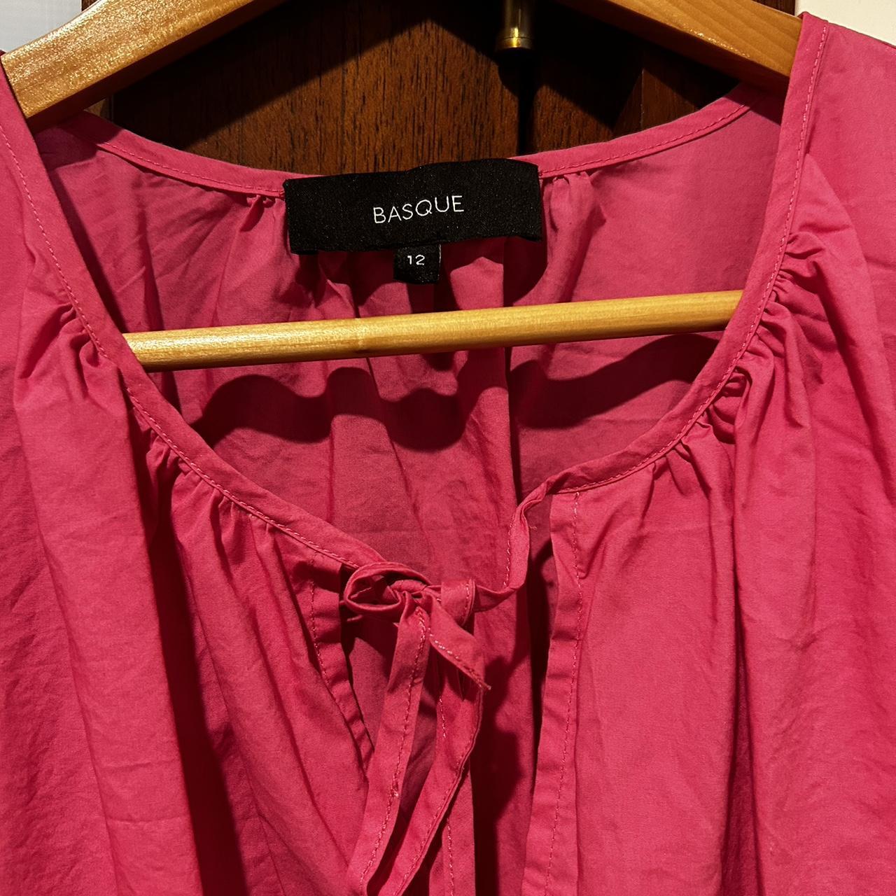 Basque Pink Short Sleeve Maxi Dress - Depop