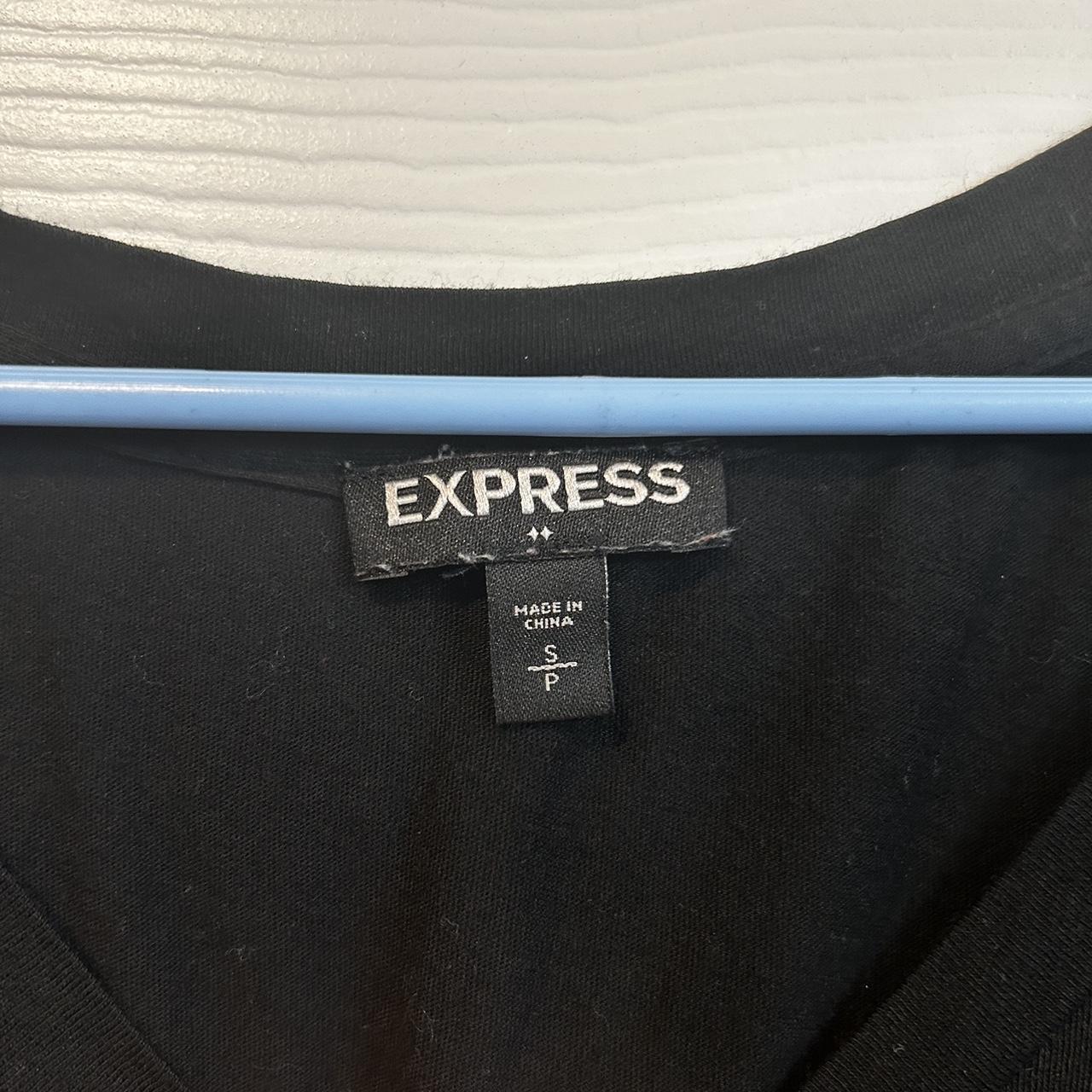 Black Express V-neck blouse with 3/4 sleeves #workwear - Depop