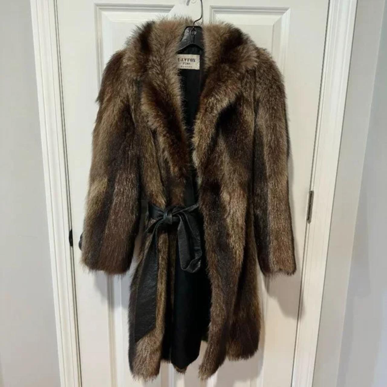 Vintage IJ Fox Furs Boston Mid Length Fur‎ Jacket... - Depop