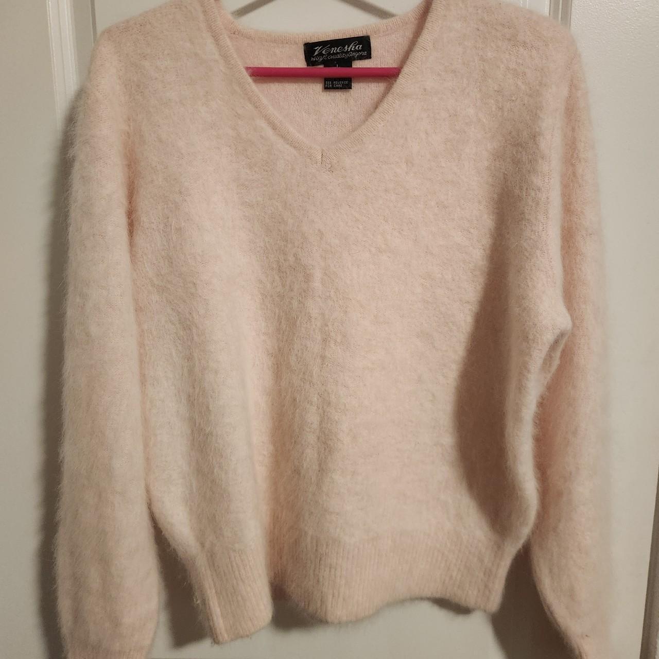 Venesha Angora vintage light pink sweater - Depop