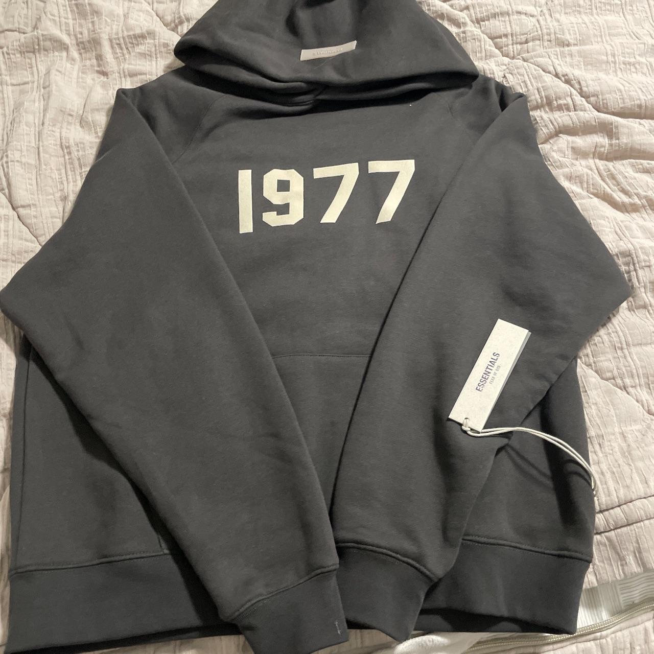 Essentials 1977 Hoodie Worn 1x Tag on back of bag... - Depop