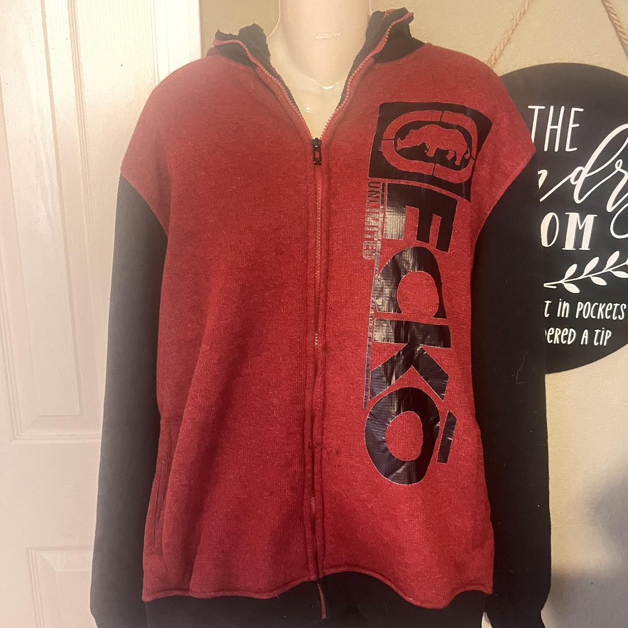 Ecko ulntd red and black hoodie size large. Great... - Depop