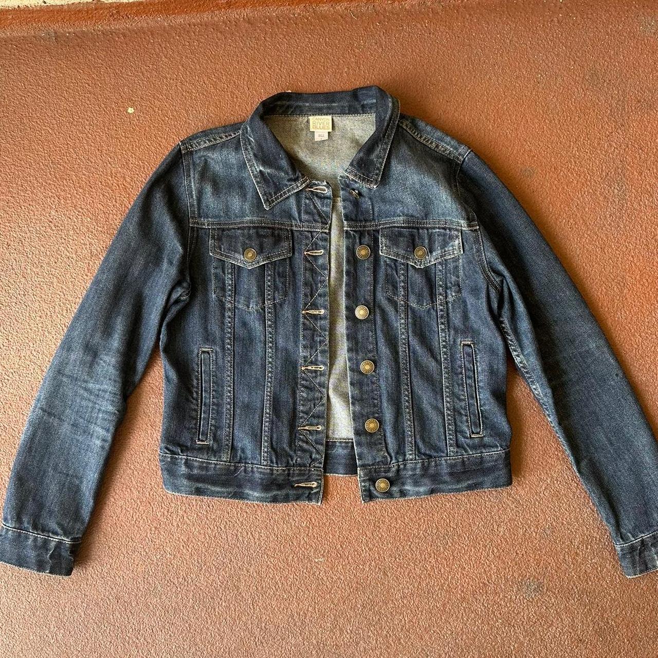 dark wash navy blue denim jacket 🧥 #denim #darkwash... | Depop