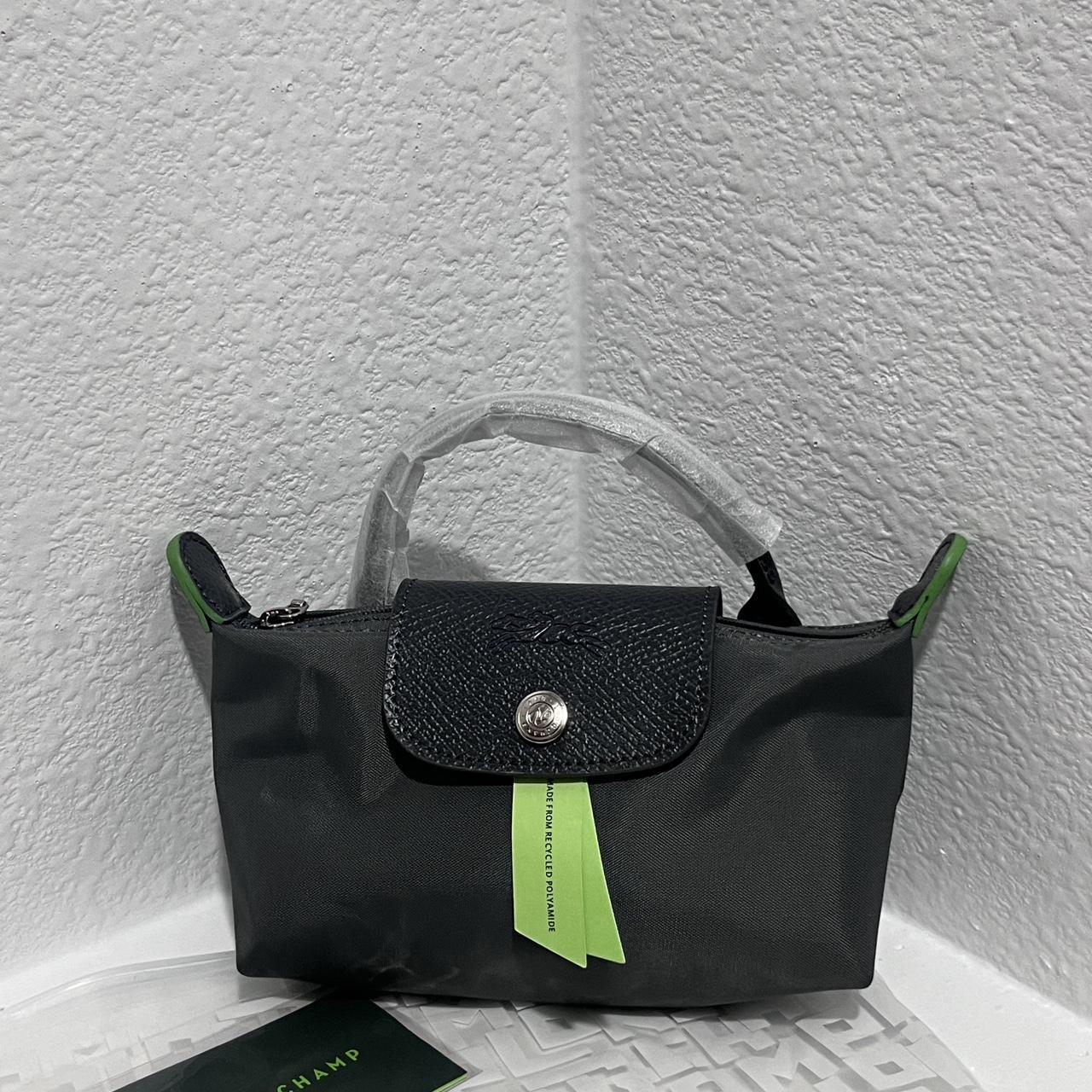 Black and green Longchamp Le Pliage bag mini #Longchamp | Depop