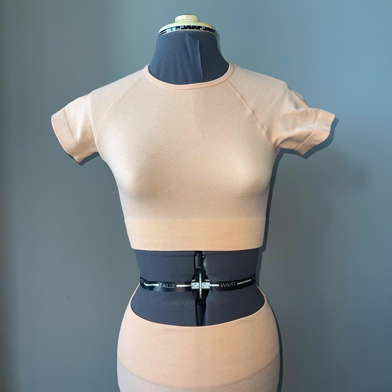 pastel orange workout set #workoutset #gymset... - Depop