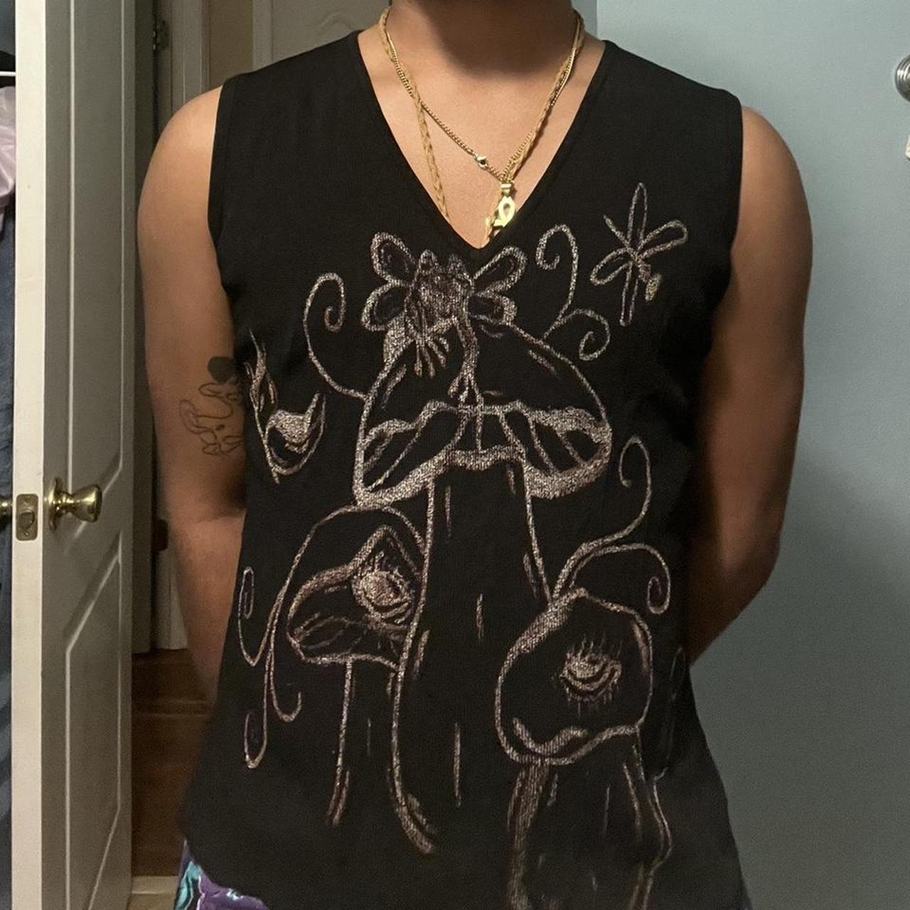 M/L custom handmade-bleach frog fairy mushroom... - Depop