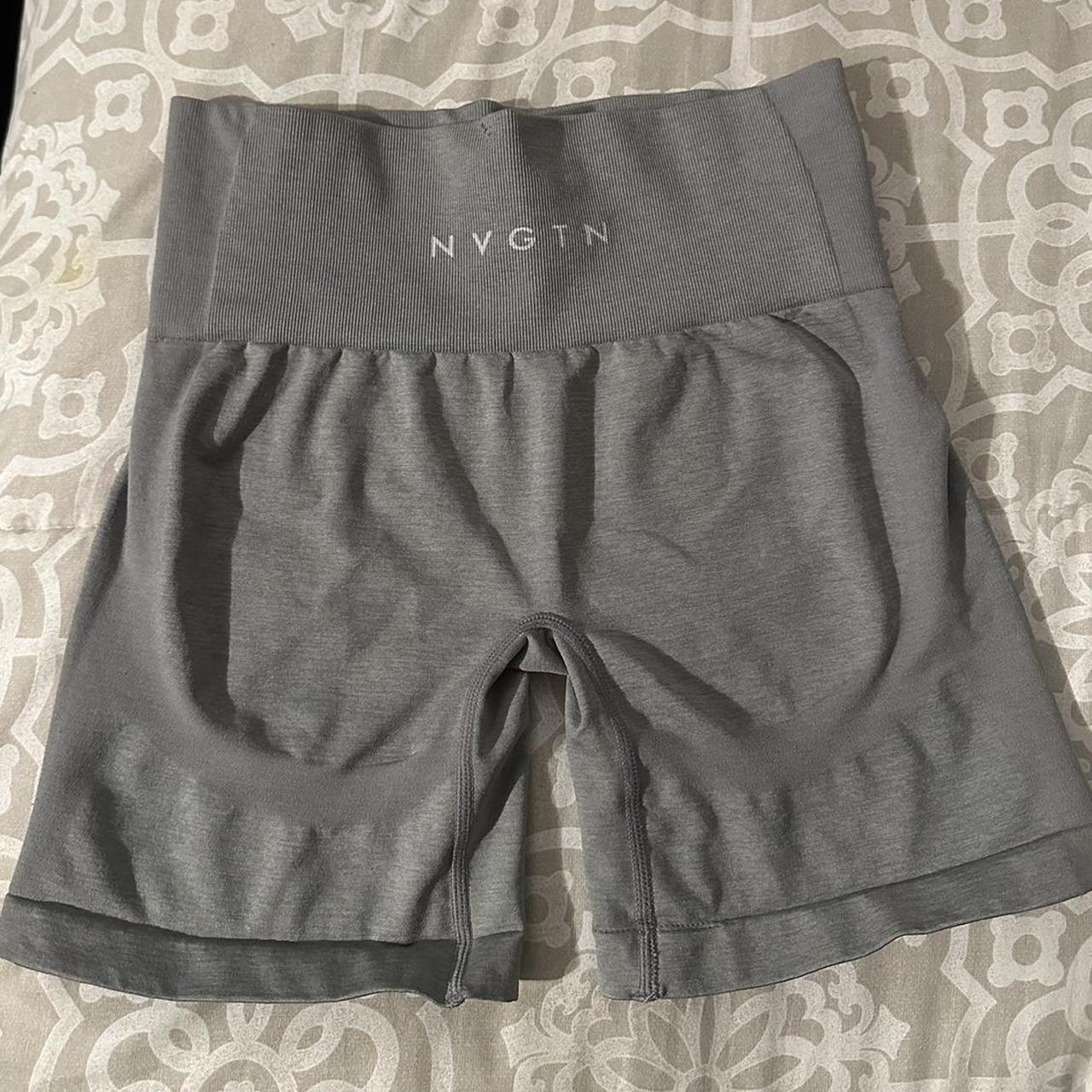Nvgtn Seamless Shorts In Grey Used Once Or Twice Depop