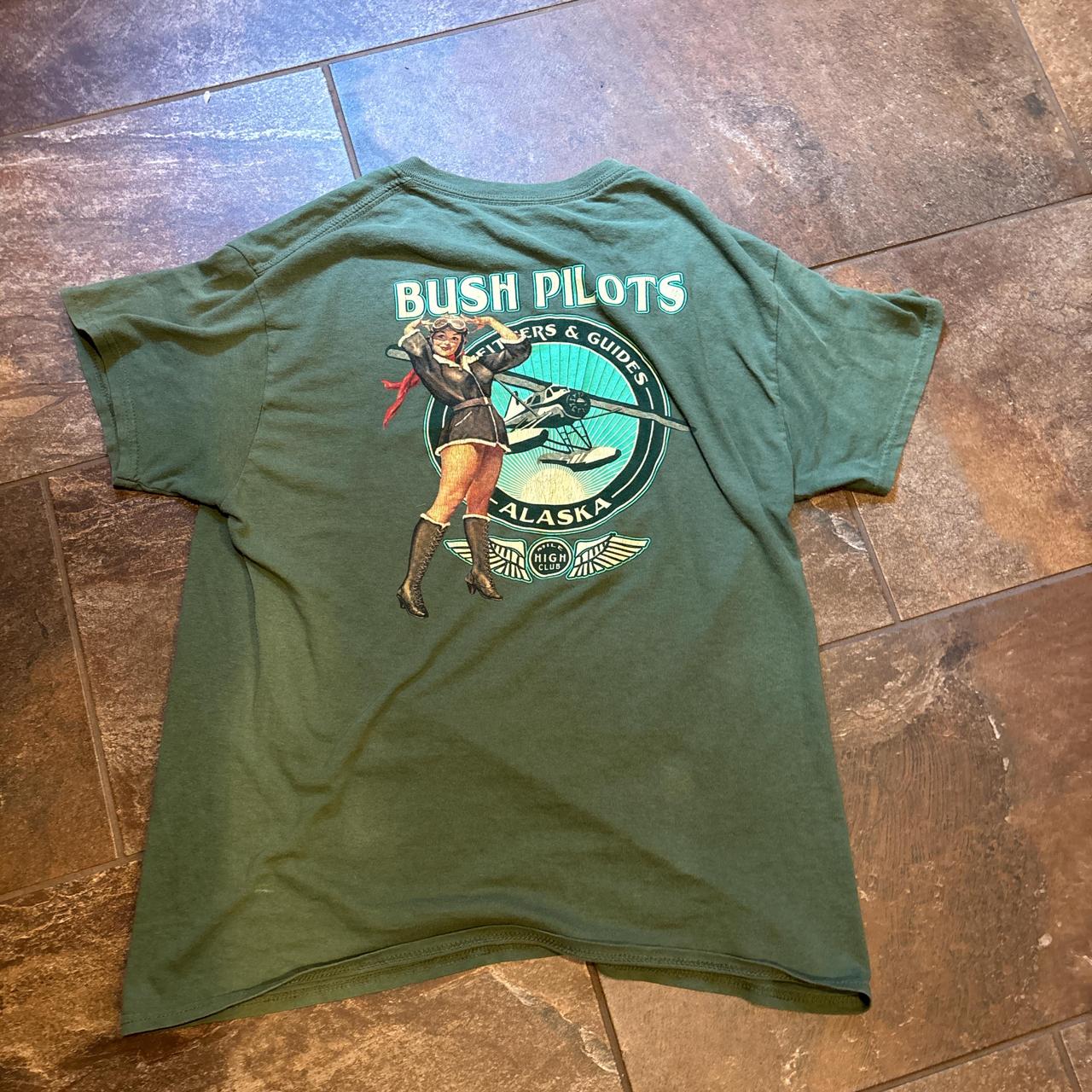 Green Alaska tee pretty cool back design MENS... | Depop