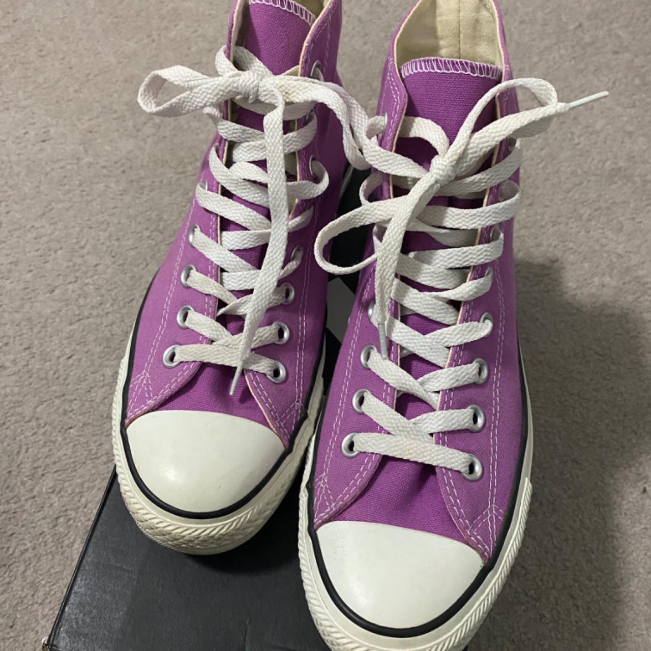 Purple high top converse chucks - Depop