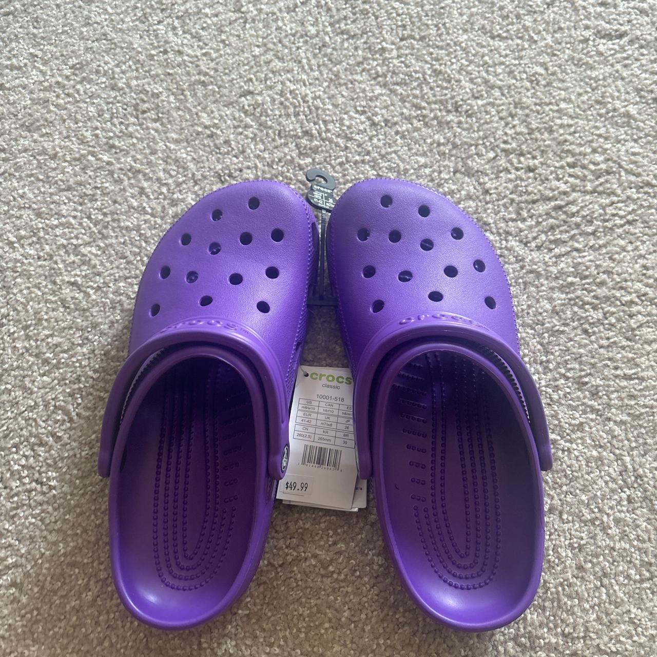 Brand new purple crocs size 10 - Depop
