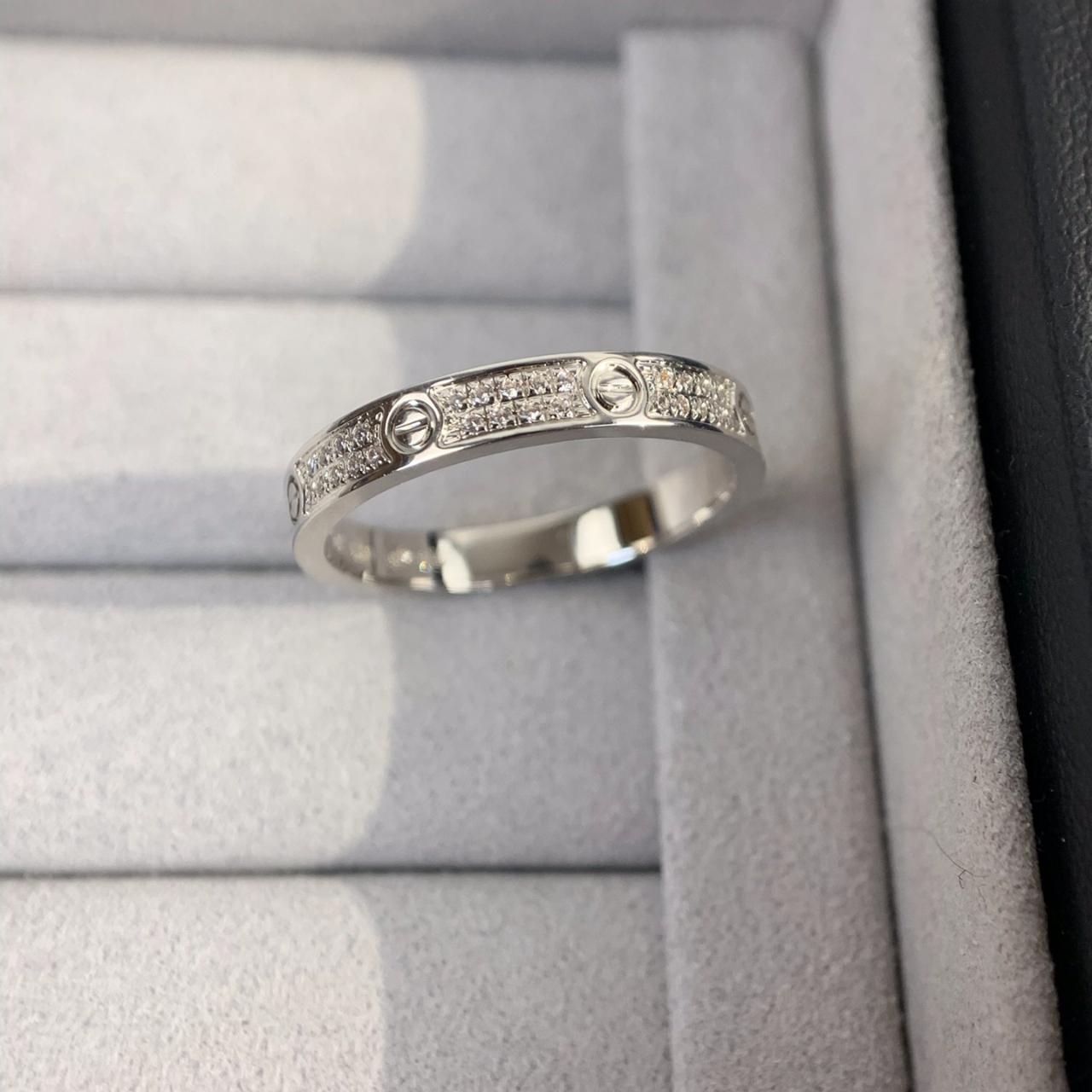 Cartier Star mini Narrow ring, white and silver,... - Depop