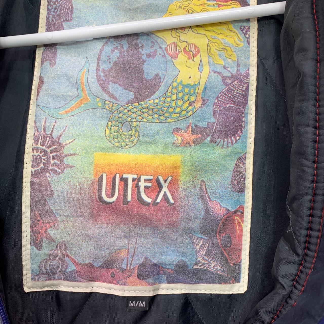 UTEX Vintage 80's funky unisex coat Plaid Red & Blue... - Depop