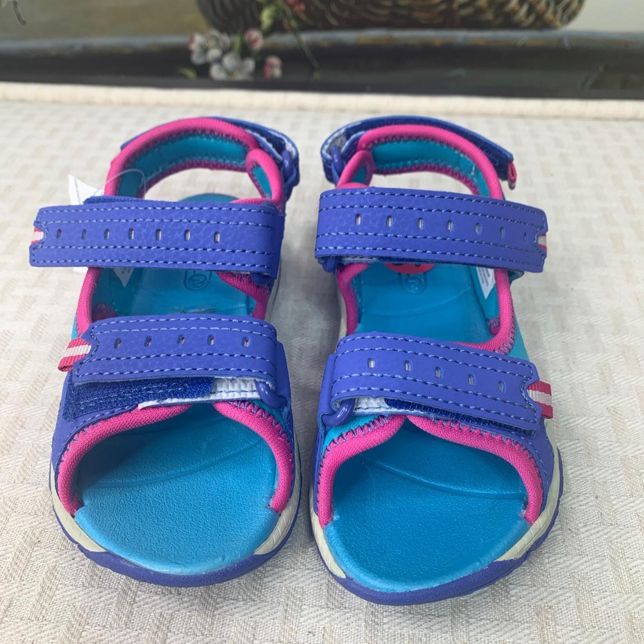 Merrell Girls Turquoise/Purple Panther Sandal 2.0... - Depop