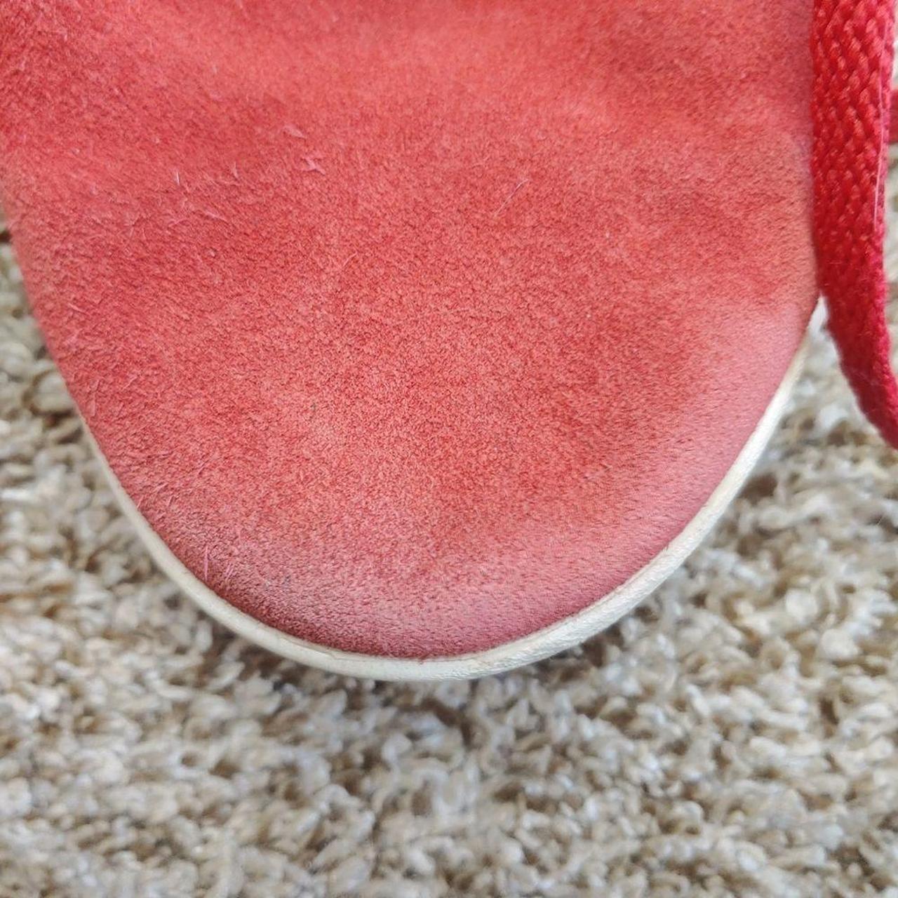 Red Supra shoes. Good condition, with some fading... - Depop