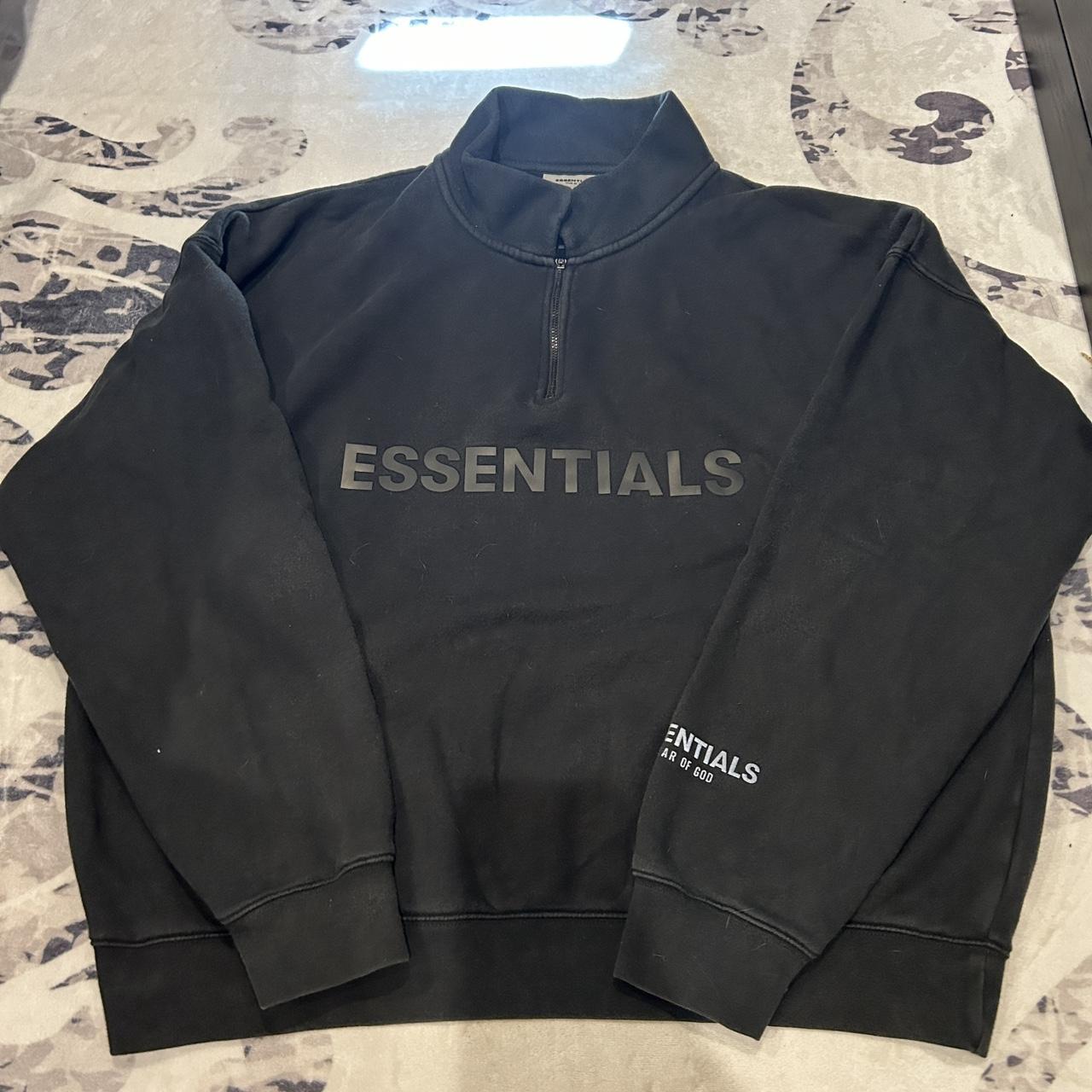essentials zip up hoodie size L great condition... - Depop