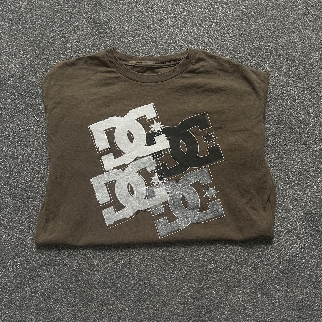 Khaki DC Tee Pinnacle style of the DC 2000s era,... - Depop