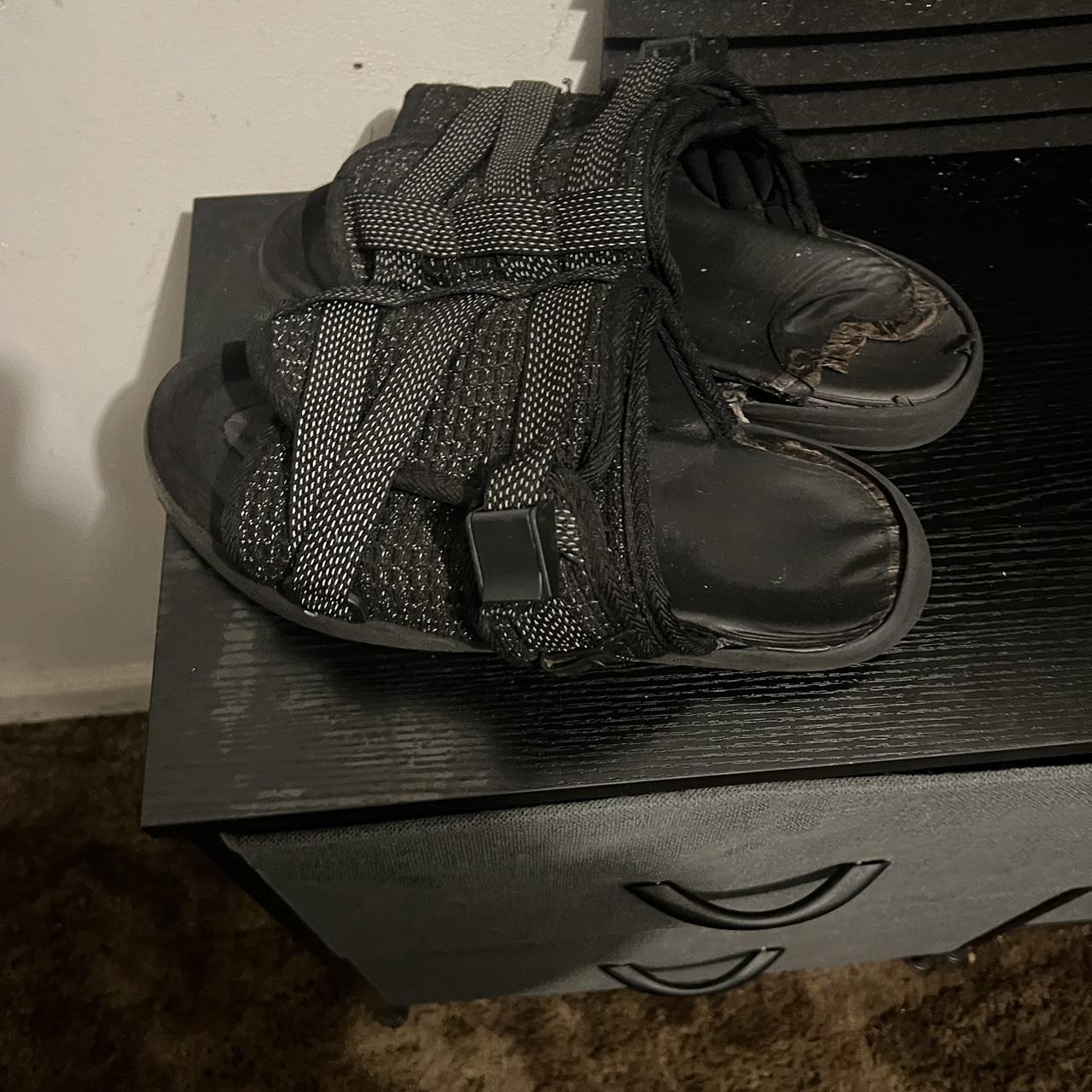 Damaged reflective Draco slides Size... - Depop