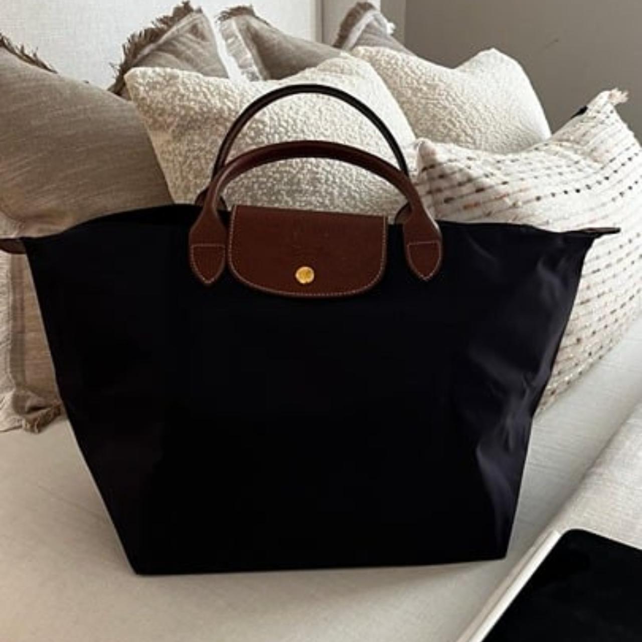 Longchamp le pliage medium Dark blue Medium long... - Depop