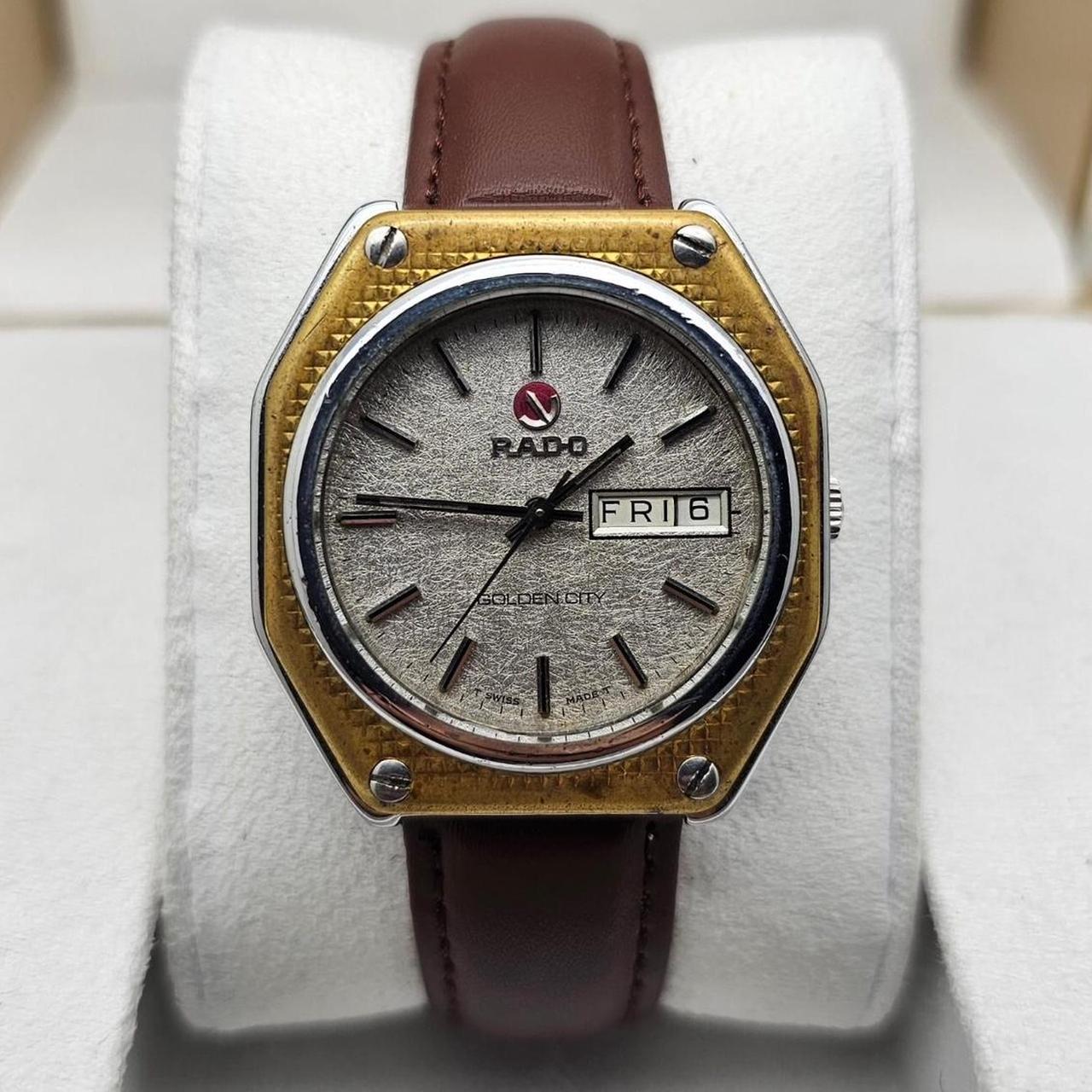 Vintage 1970’s Rado Golden City Automatic Day/Date... - Depop