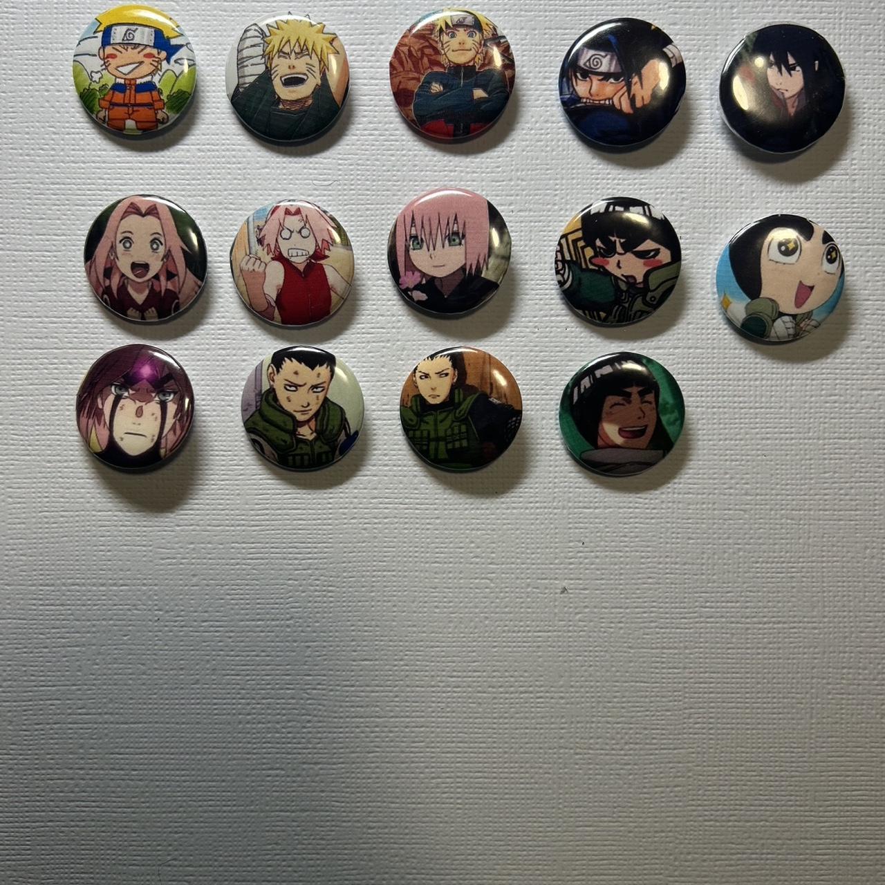 14 Naruto pin collectibles, 1 inch - Depop
