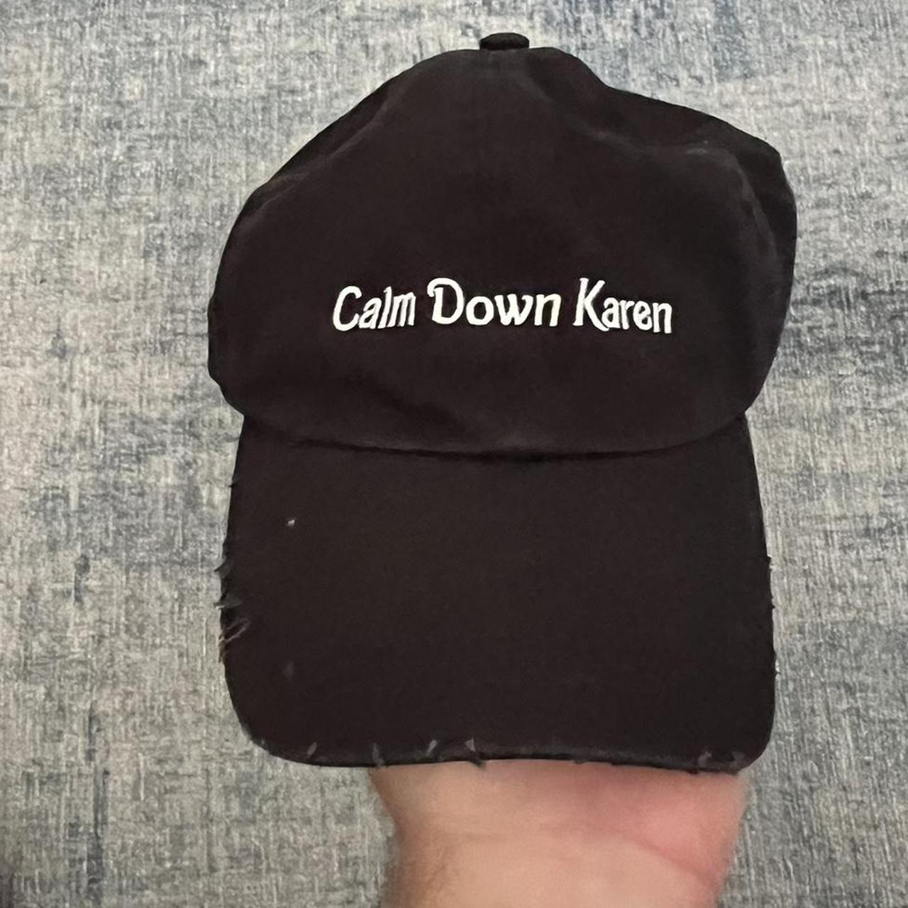 Black and white Calm Down Karen hat Worn once - Depop