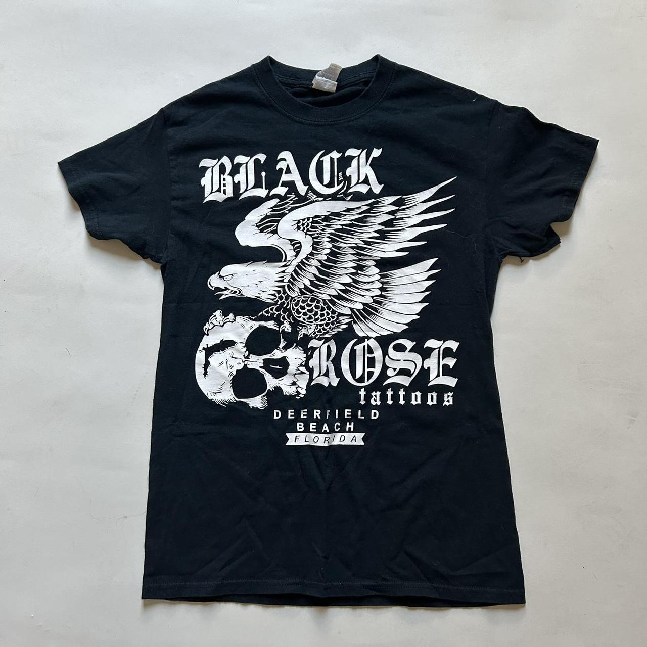 Black Rose Tattoo Shirt | Size Small - Bag size XXS... - Depop
