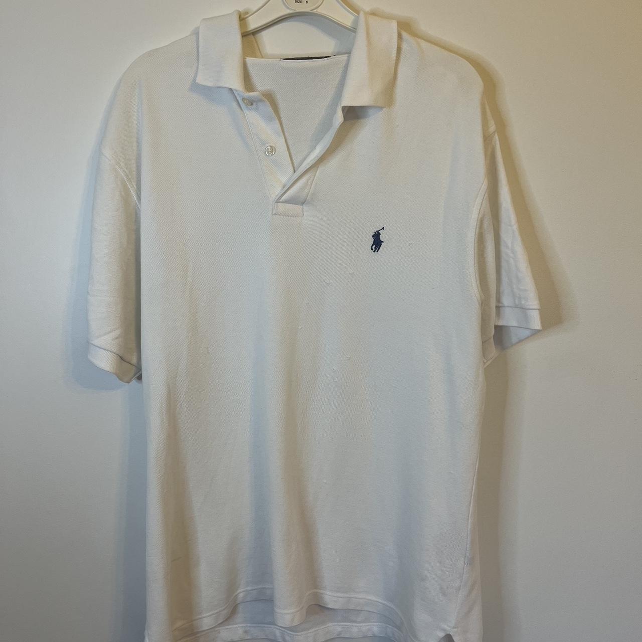 White Ralph Lauren Polo (Large) - Depop