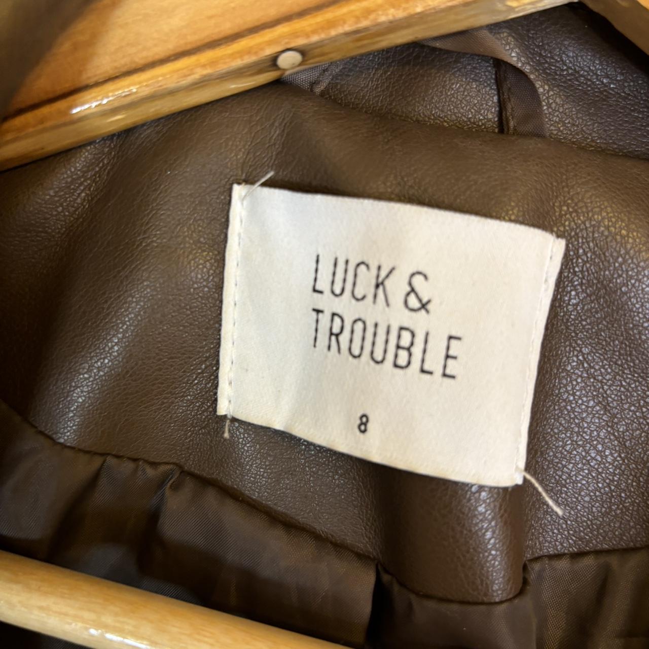 Luck & trouble jacket Size 8 Oversized fit - Depop