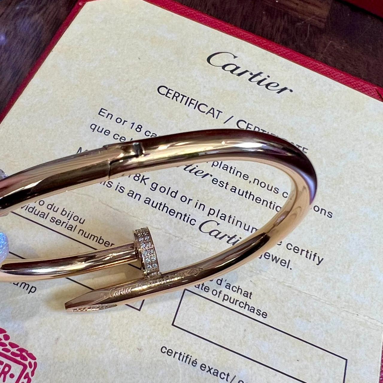 Cartier bracelet full of drill nails Cartier love... - Depop