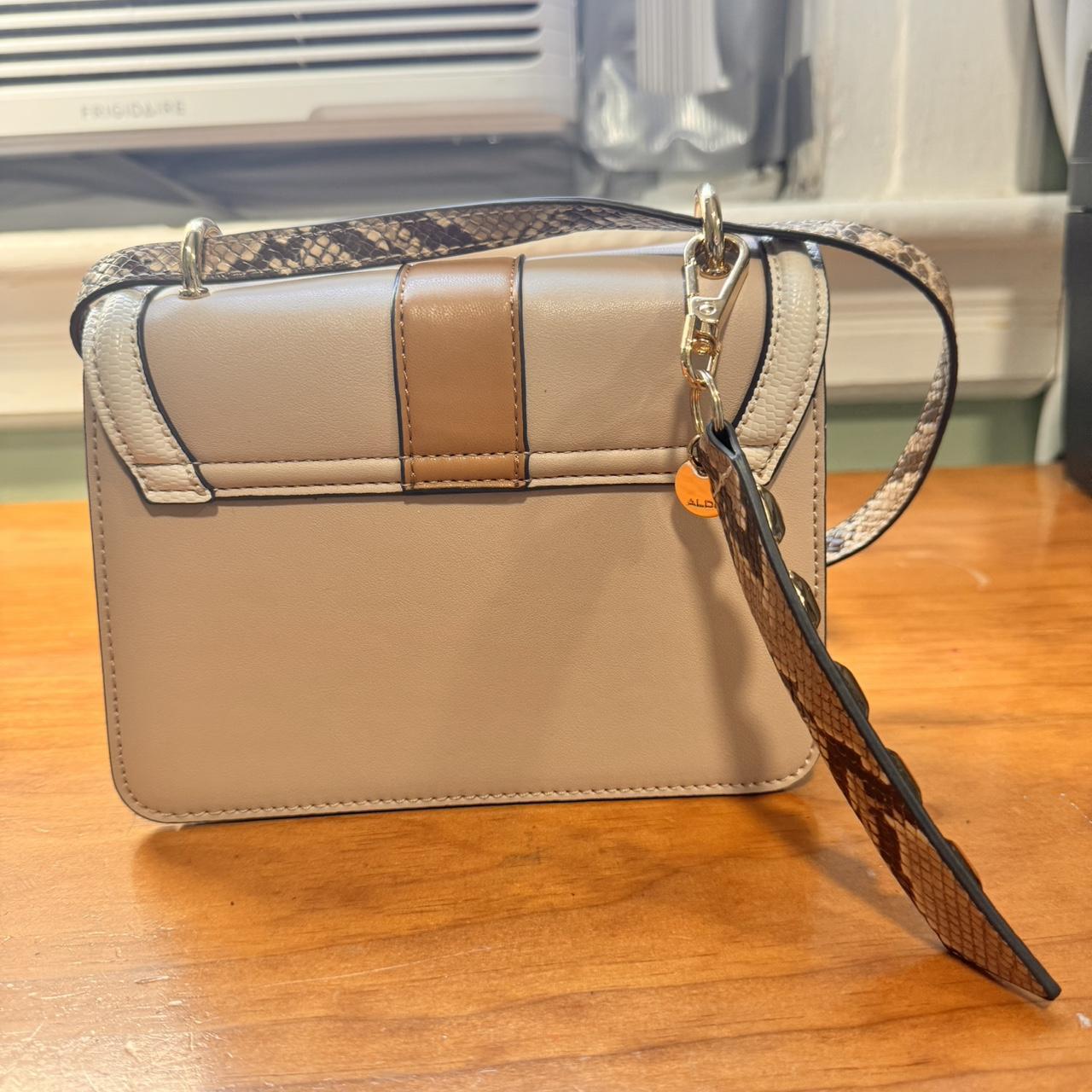 Aldo Nude snake print bag - Depop