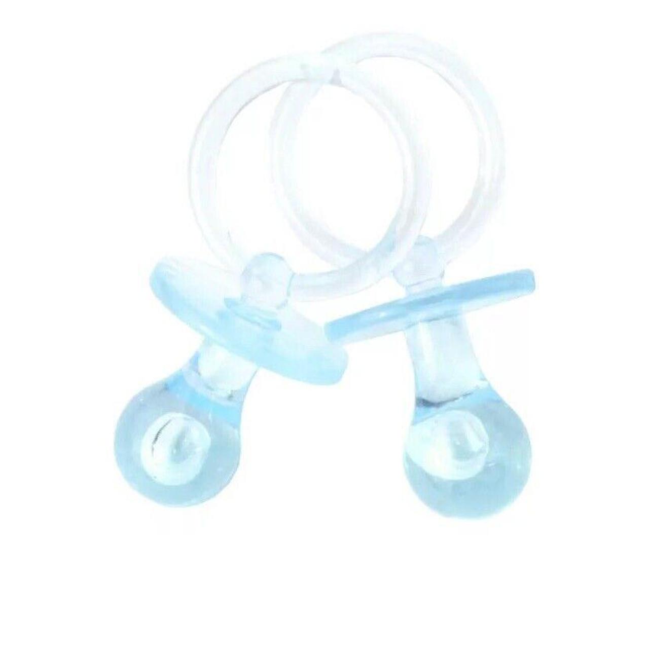2 1/2" crystal blue pacifiers in plastic. A great... - Depop
