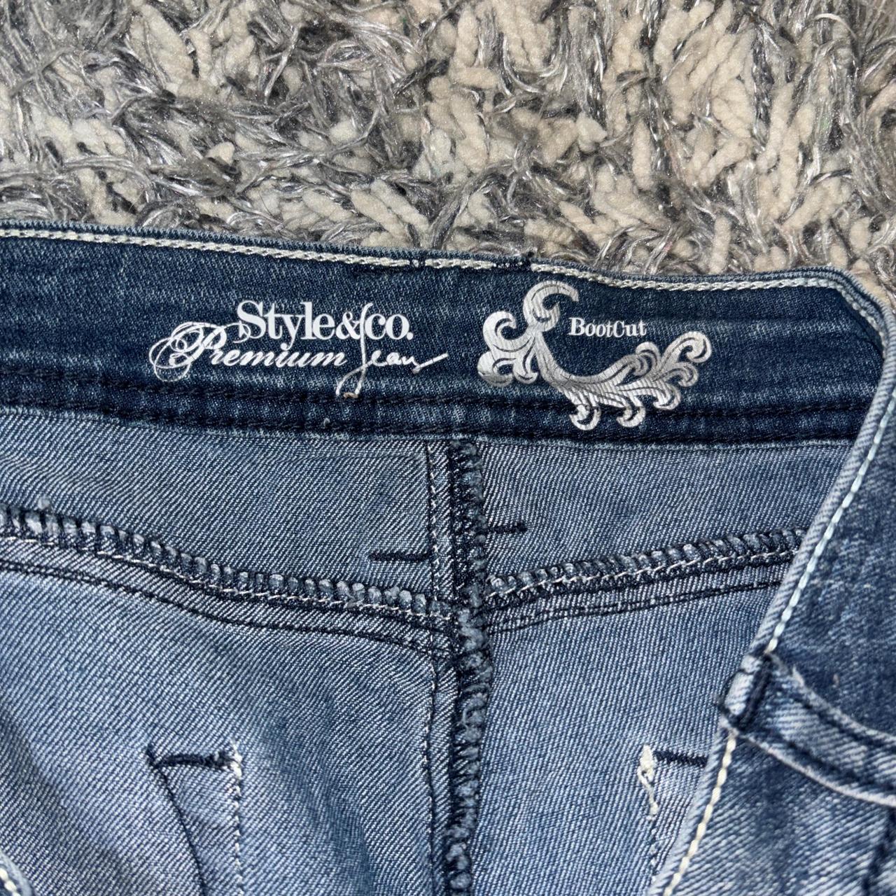 Rhinestone bootcut jeans - Depop
