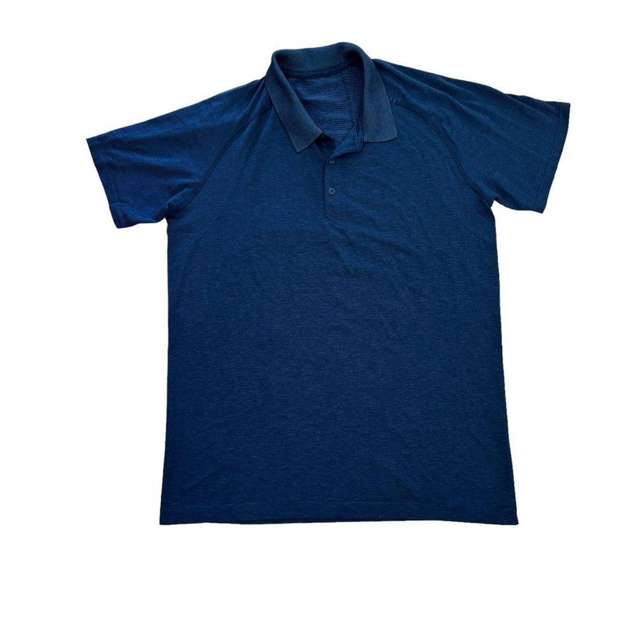 Lululemon Men’s Blue Polo Top Tee T-shirt Short... - Depop