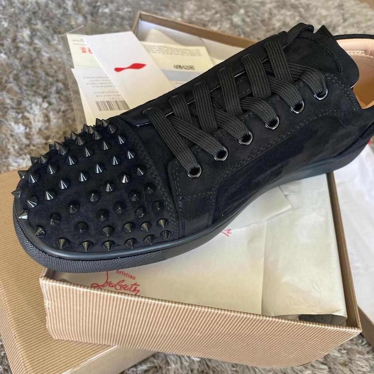 Red bottoms Louis junior spikes, Never worn, size 10... - Depop