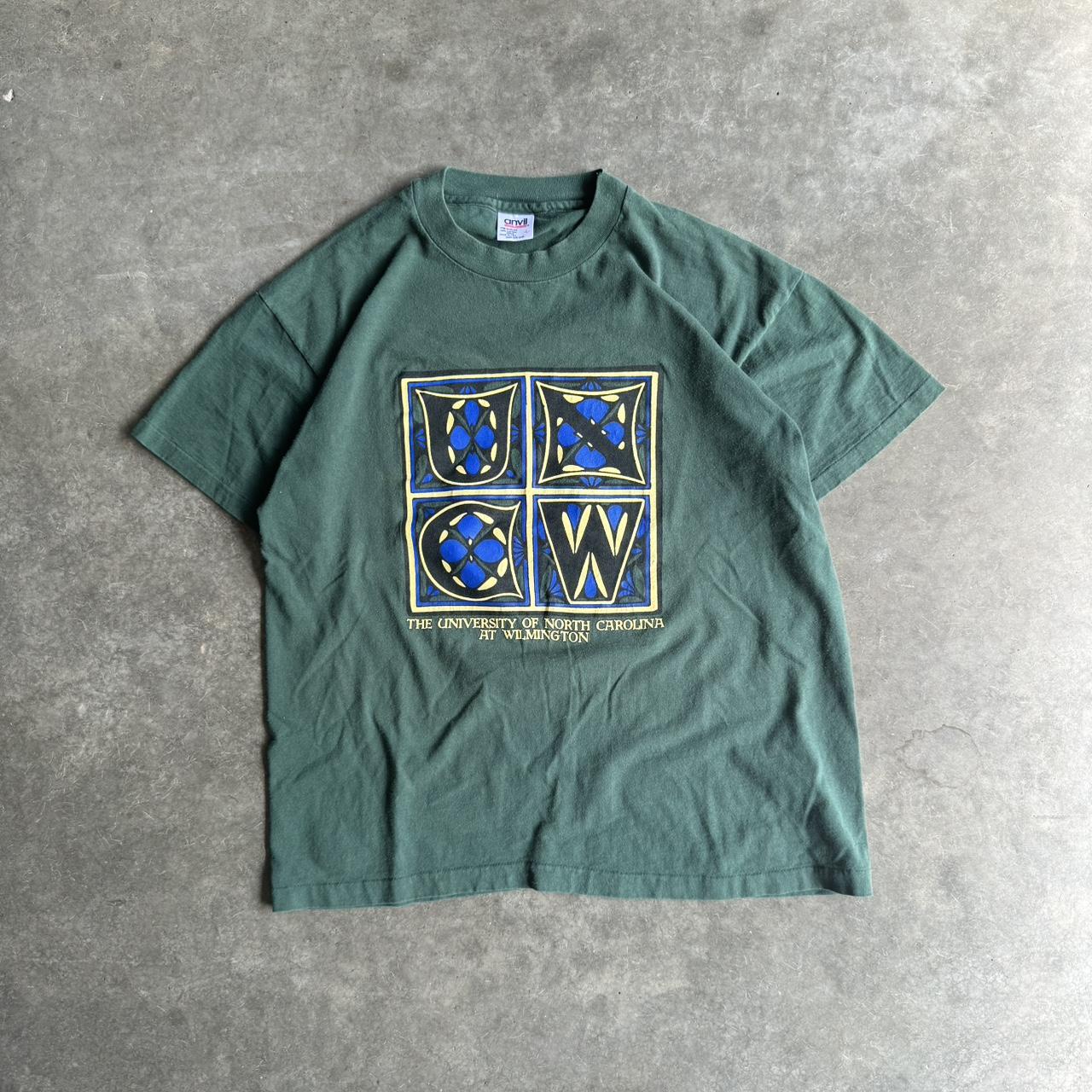 90s UNCW Made in U.S.A Vintage Tee Measurements:... - Depop