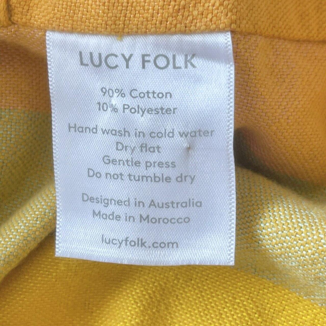 Lucy Folk Women's orange mini dress Cutout Cotton... - Depop